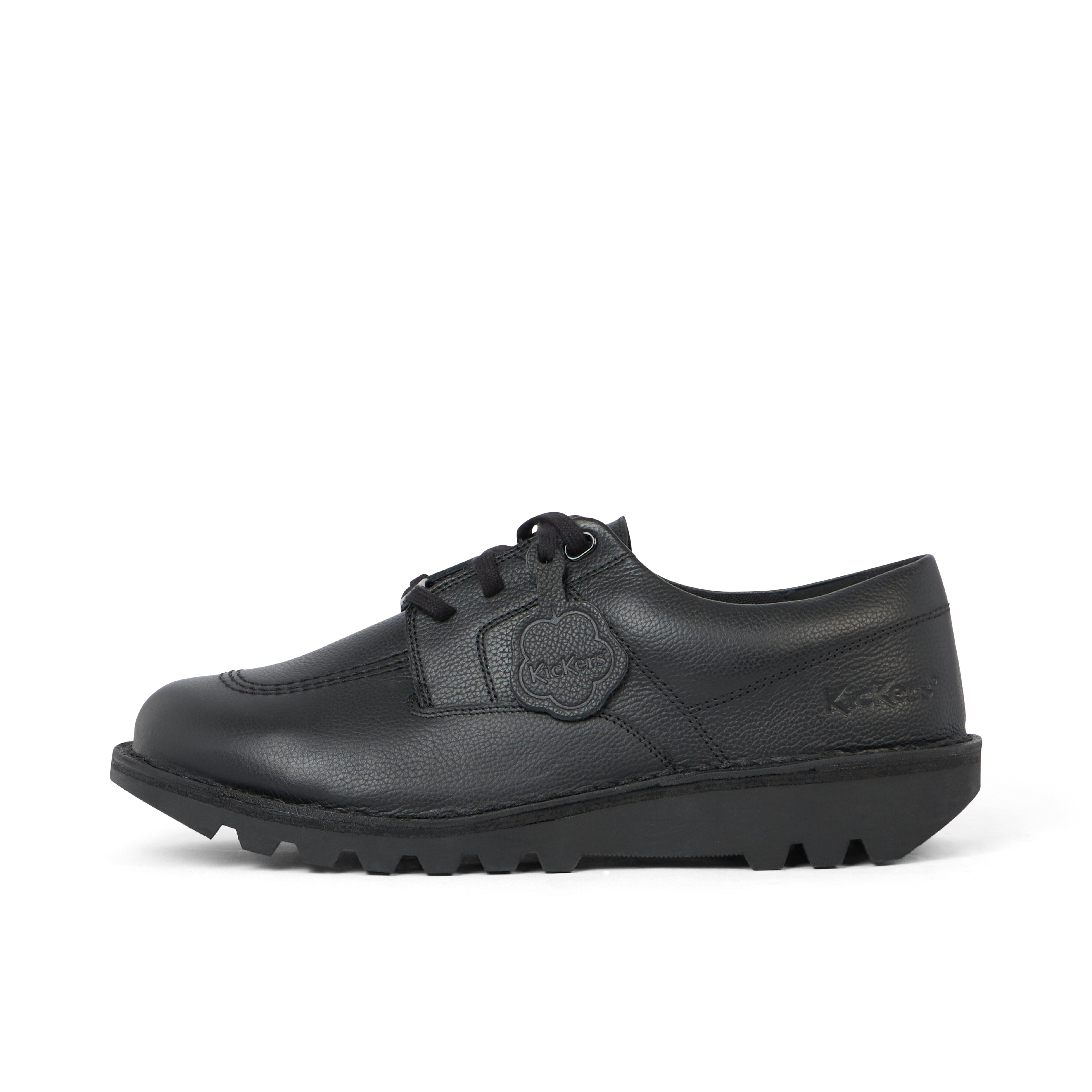 Adult Unisex Kick Shoe Tumble Leather Black – Kickers