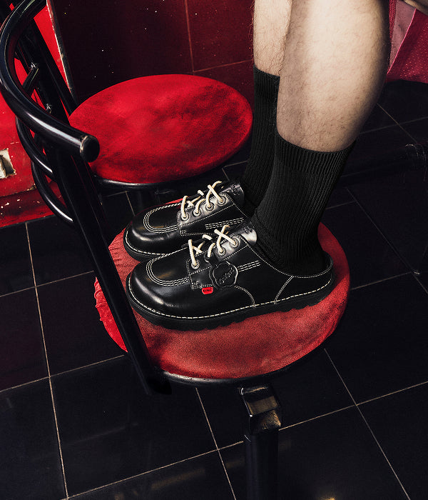 Kick Mule Lthr Au Blk Black | Kickers